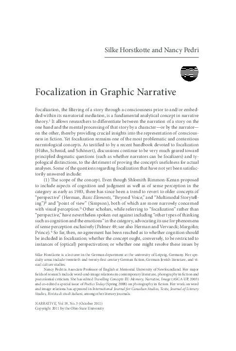 (PDF) Focalization in Graphic Narrative