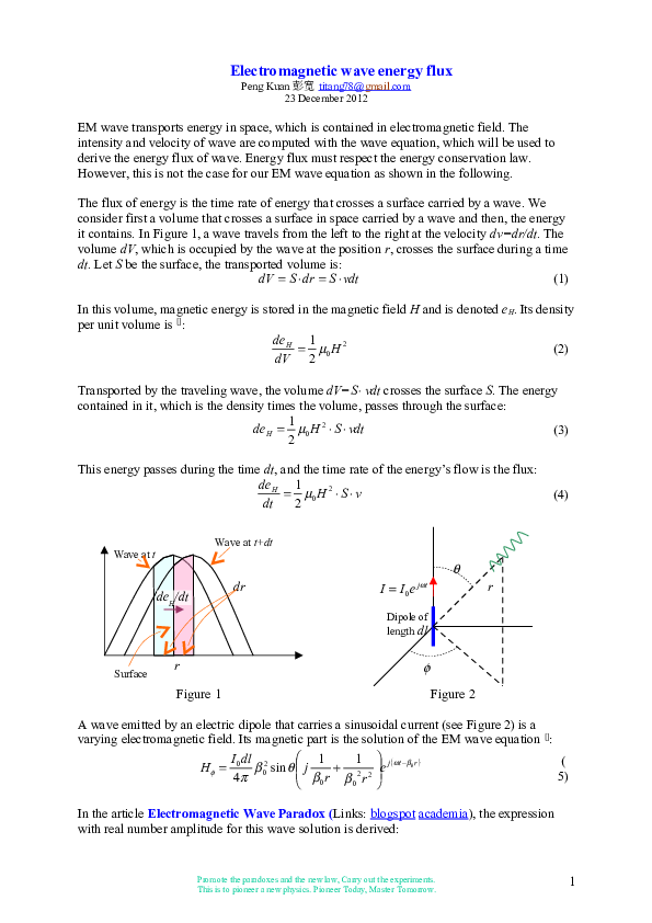 (DOC) Electromagnetic wave energy flux | Kuan Peng - Academia.edu