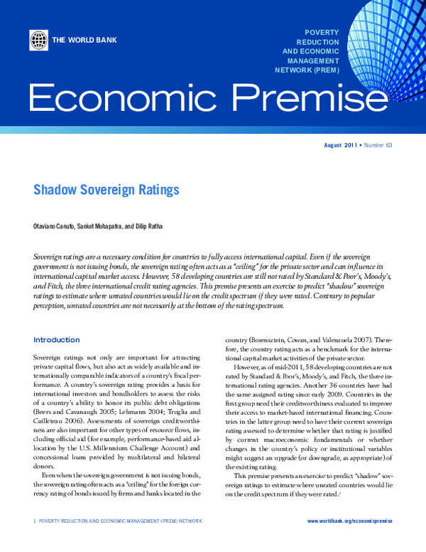 (PDF) Shadow Sovereign Ratings
