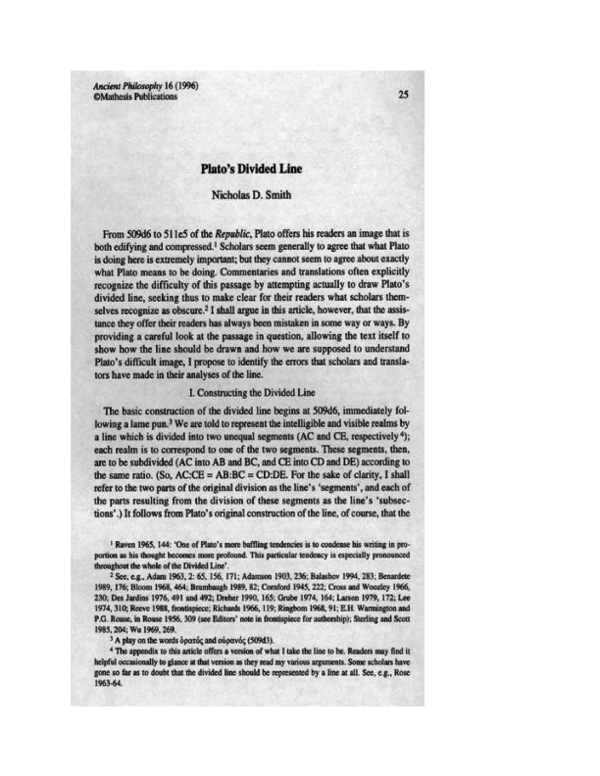 (PDF) Plato's Divided Line