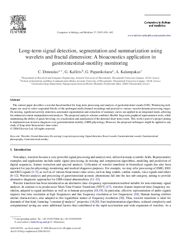 Pdf Long Term Signal Detection Segmentation And Summarization Using