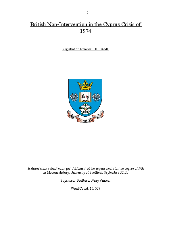 (DOC) British Non-Intervention in the Cyprus Crisis of 1974