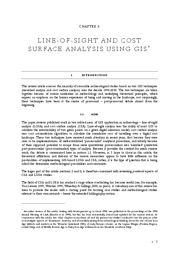 Pdf Viewshed And Cost Surface Analysis Using Gis Cartographic Modelling In A Cell Based Gis Ii