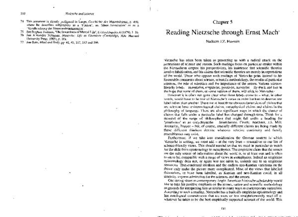 (PDF) Reading Nietzsche through Ernst Mach