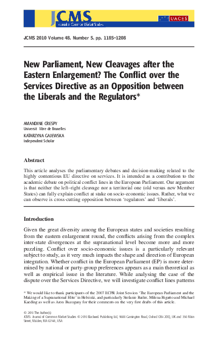 (PDF) with Katarzyna Gajewska, "New Parliament, Old Cleavages ...