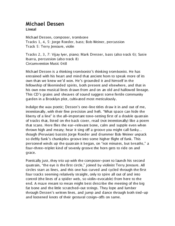 (PDF) Michael Dessen: Lineal