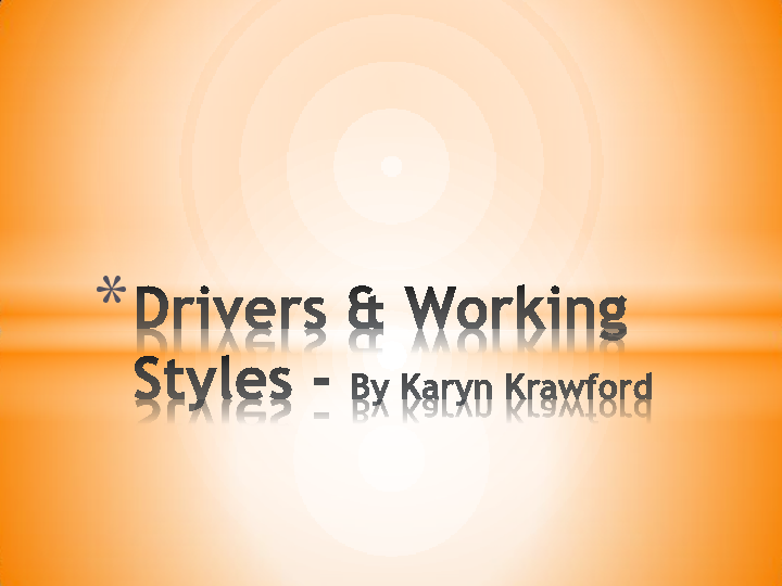 (PPT) Psychological Drivers - Experiential & Learning Event