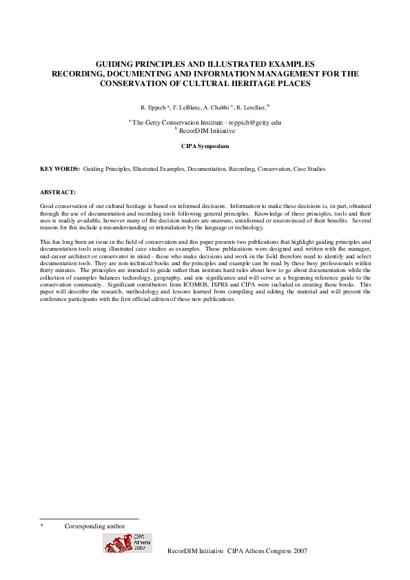 (PDF) Guiding Principles and Illustrated Examples