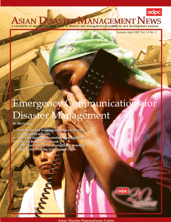 (PDF) Emergency Communications for Disaster Management