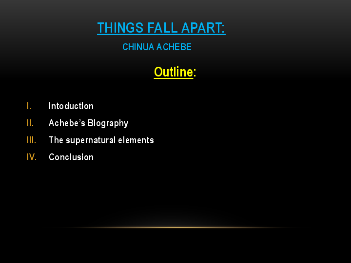 (PPT) Things Fall Apart