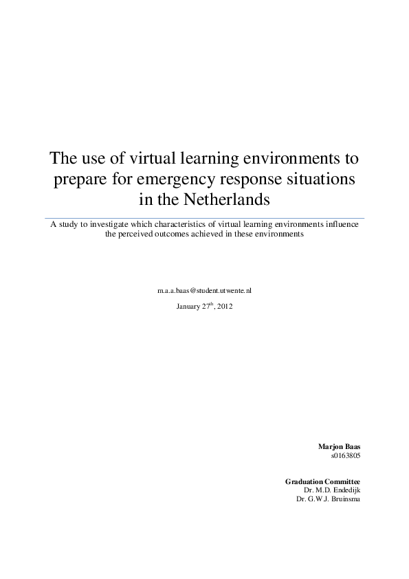 (PDF) Marjon Baas: The use of virtual learning environments to prepare ...