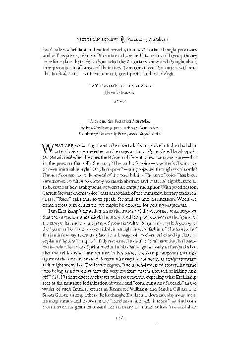 (PDF) Ivan Kreilkamp, Voice and the Victorian Storyteller
