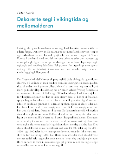(PDF) Dekorerte segl i vikingtida og mellomalderen ['Decorated Sails in ...