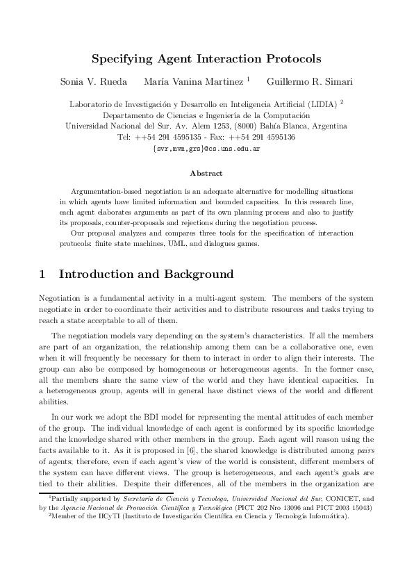 (PDF) Specifying Agent Interaction Protocols