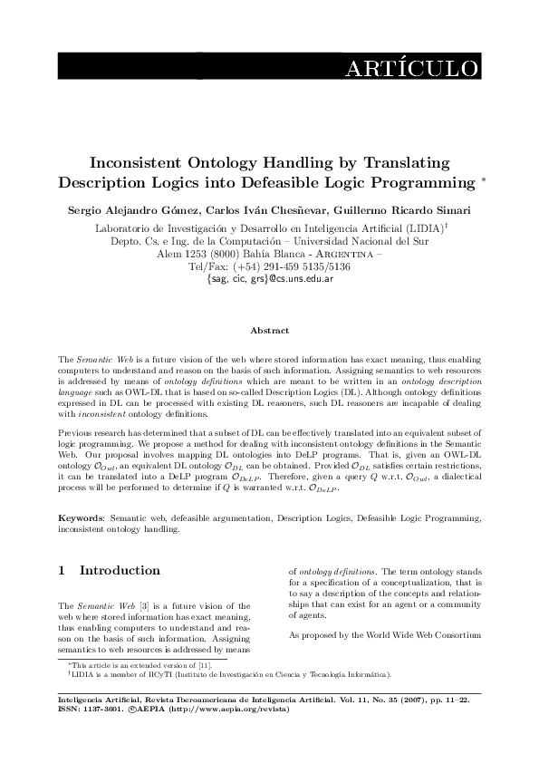 (PDF) Inconsistent Ontology Handling by Translating Description Logics into Defeasible Logic ...