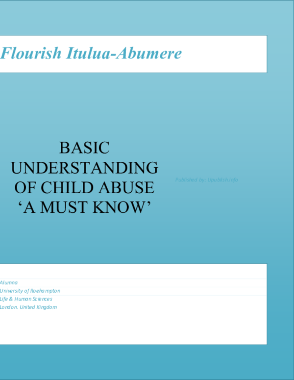 (PDF) Basic Understanding of Child Abuse "A Must Know"