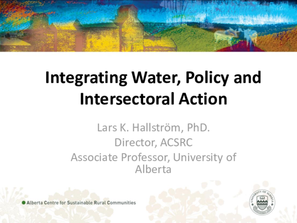 (PPT) Integrating Water, Policy and Intersectoral Action