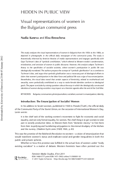 (PDF) Hidden in public view: Visual representations of women in the ...