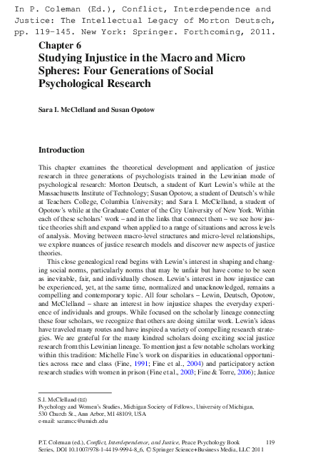 (PDF) Studying Injustice in the Macro and Micro Spheres: Four ...