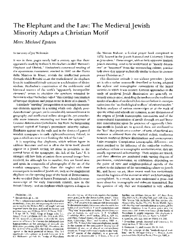 (PDF) The Elephant and the Law: The Medieval Jewish Minority Adapts a ...