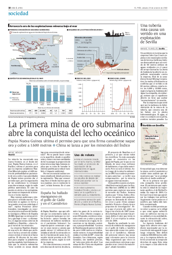 (PDF) La primera mina de oro submarina abre la conquista del lecho oceánico