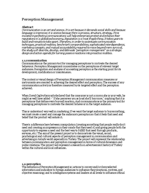 (DOC) Perception Management