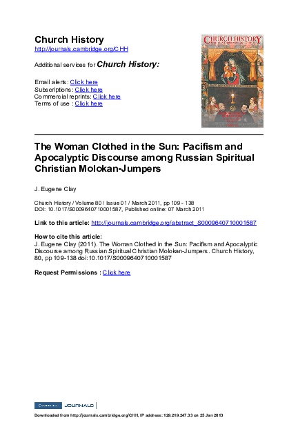 (PDF) The Woman Clothed in the Sun: Pacifism and Apocalyptic Discourse ...