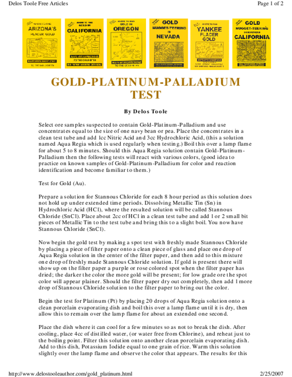 (PDF) gold test