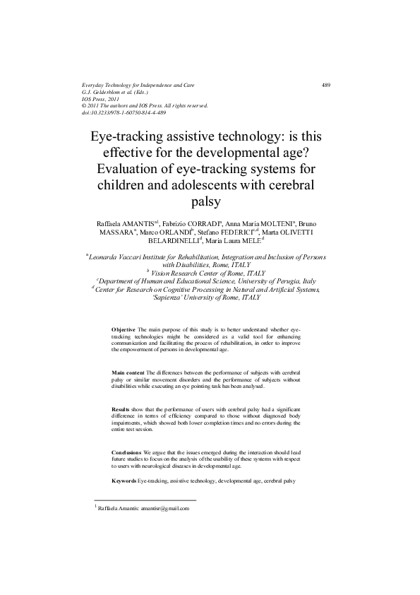 Eye-tracking assistive technology: Is this effective for the ...