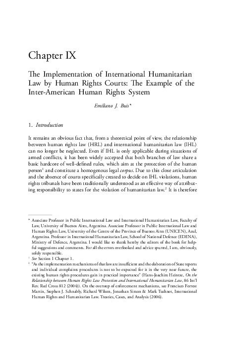 (PDF) “The Implementation of International Humanitarian Law by Human ...