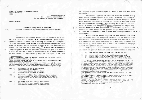 (PDF) Syntactic ergativity in Sumerian from the perspective of the ...