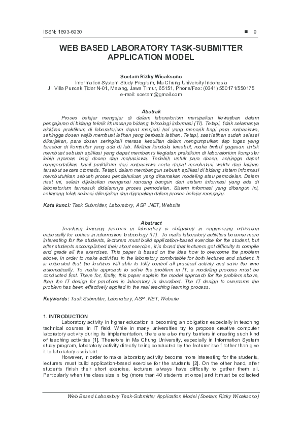 (PDF) Web Based Laboratory Task-Submitter Application Model