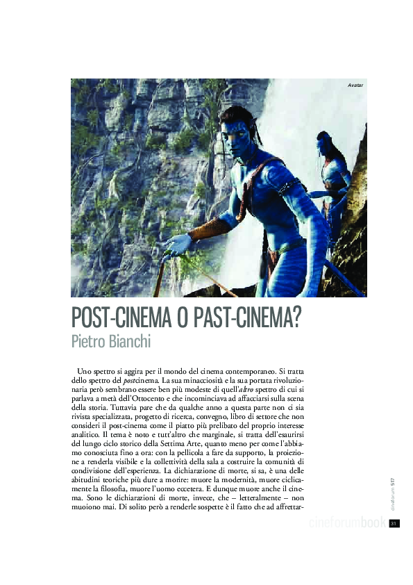 (PDF) Post-cinema o past-cinema?