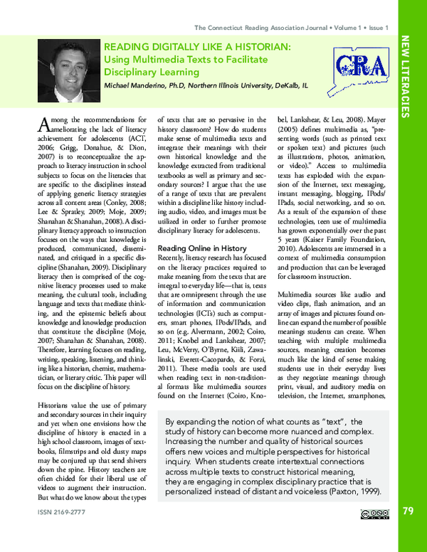 (PDF) Reading Digitally Like a Historian: Using Multimedia Texts to ...