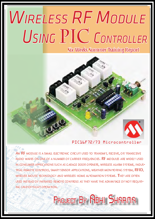 Pdf Wireless Radio Frequency Module Using Pic Microcontroller Abhi