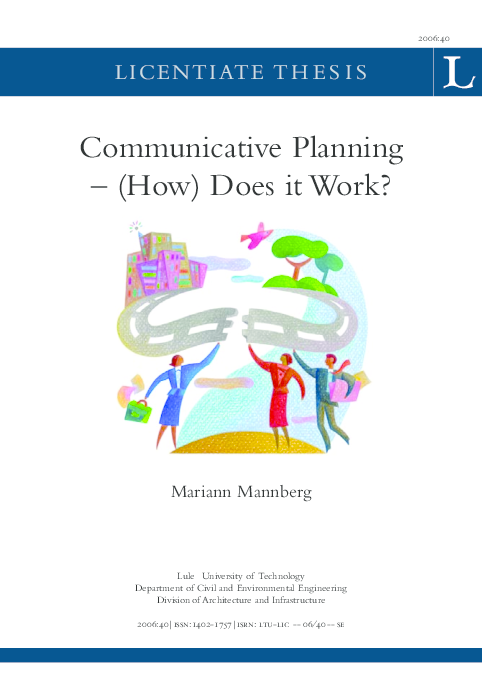 (PDF) Exploring the Mechanisms of Communicative Planning