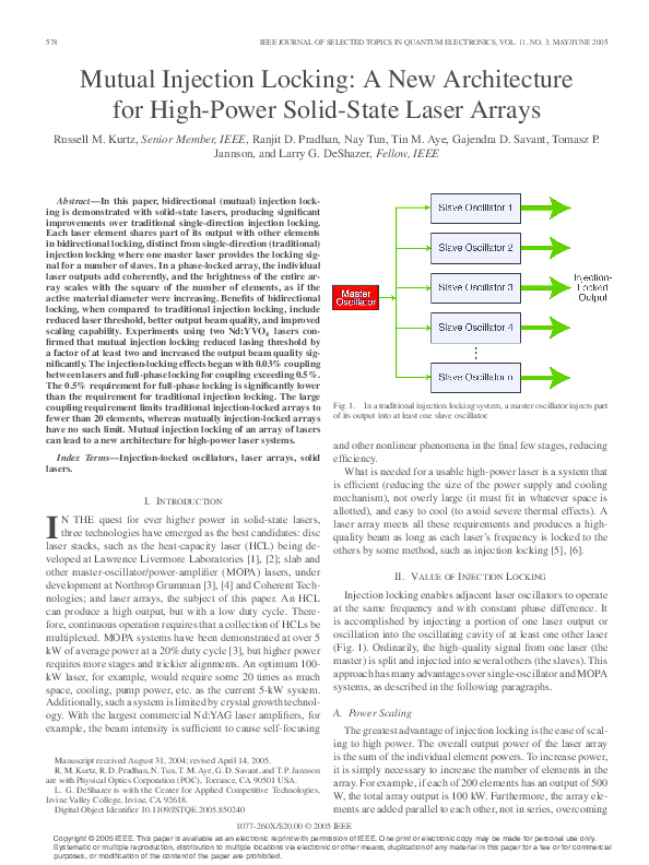 (PDF) Mutual injection locking: a new architecture for high-power solid ...