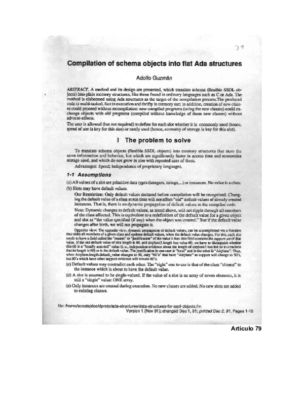 (DOC) 79. Compilation of schema objects into flat Ada structures