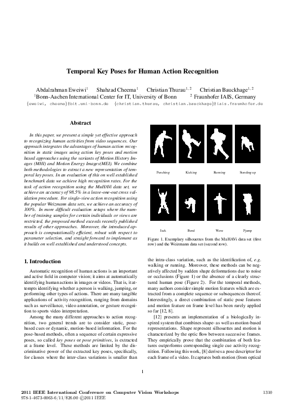 (PDF) Temporal key poses for human action recognition