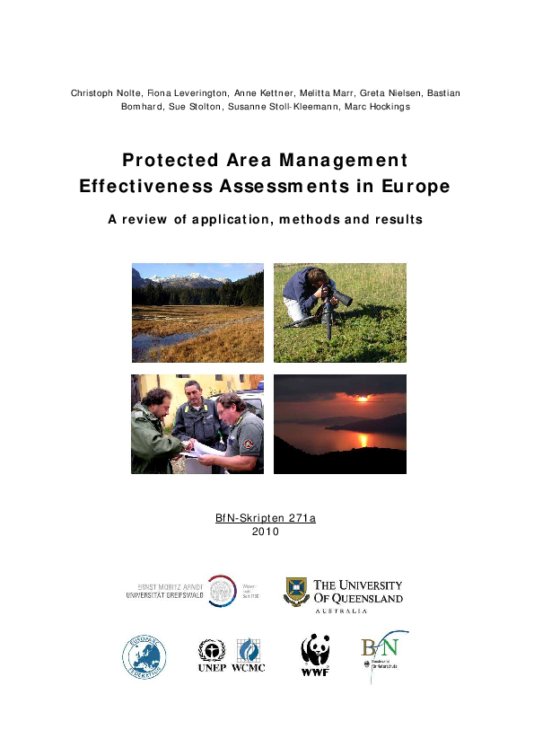 (PDF) Protected Area Management Effectiveness Assessments in Europe: A ...