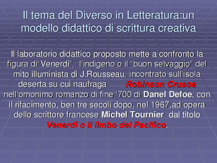 (PPT) Il tema del diverso in letteratura