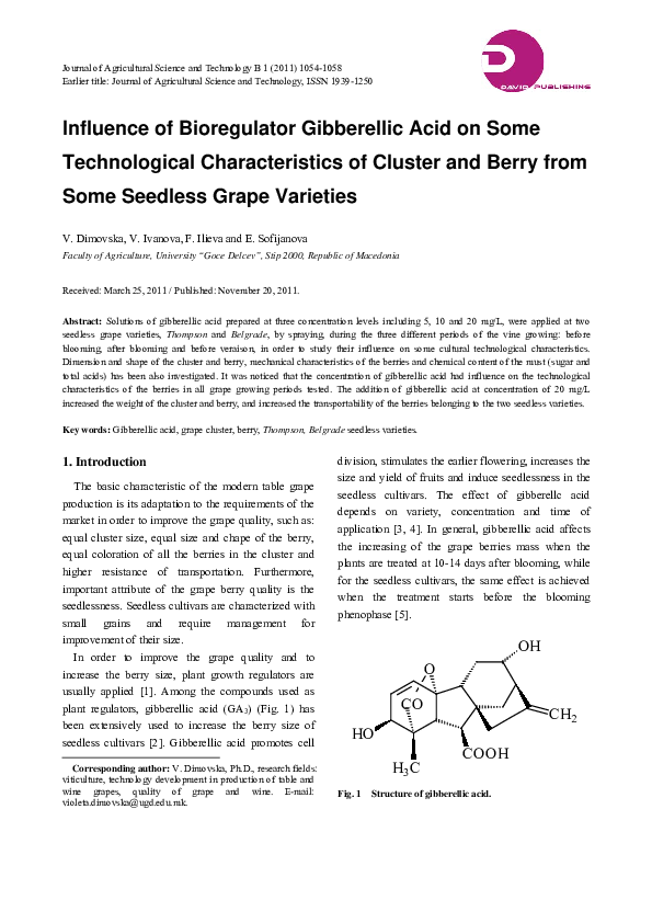 Pdf The Effect Of Gibberellic Acid Cppu And Harvest Time On Browning