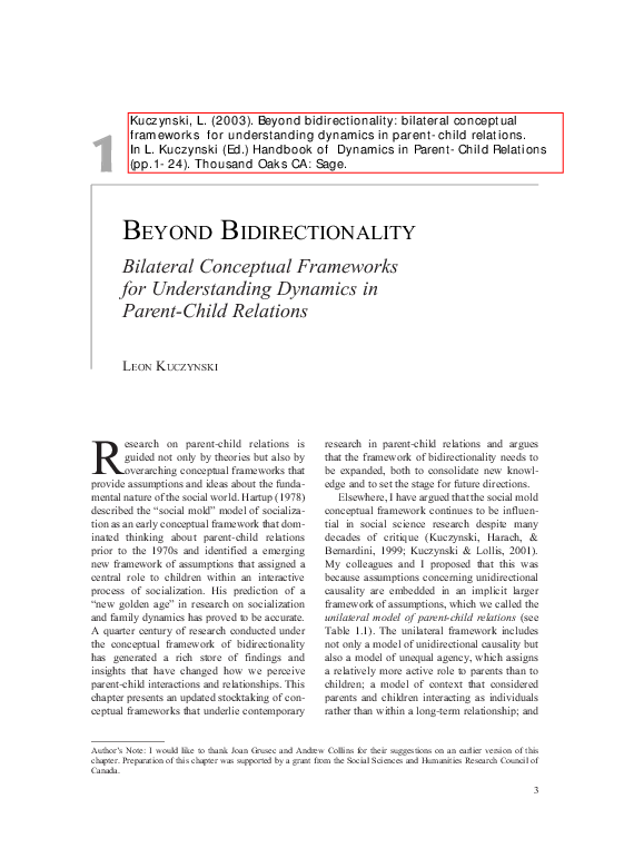 (PDF) Kuczynski (2003) Beyond Bidirectionality: bilateral conceptual ...