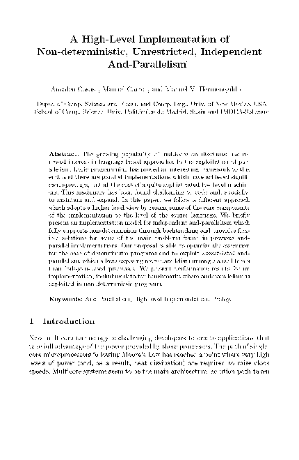 Pdf A High Level Implementation Of Non Deterministic Unrestricted