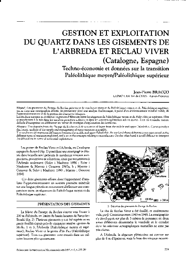 (PDF) Gestion et exploitation du quartz dans les gisements de l’Arbreda ...