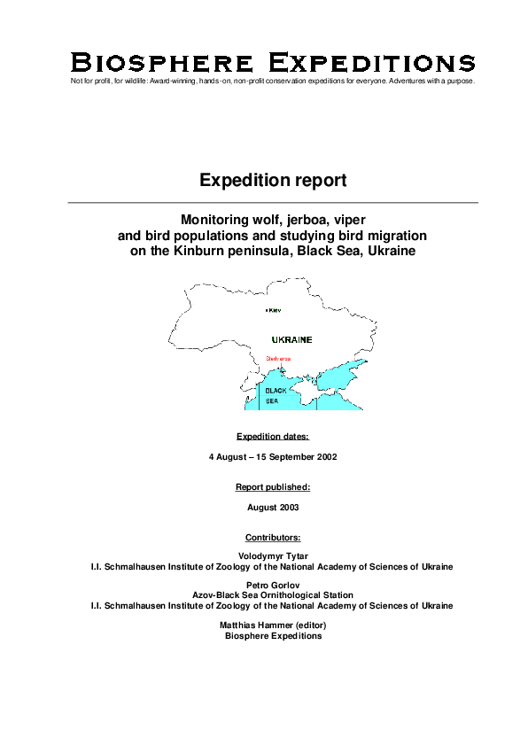 (PDF) Expedition report