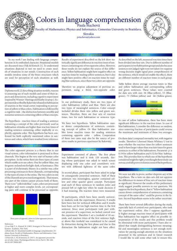 (PDF) Colors in language comprehension
