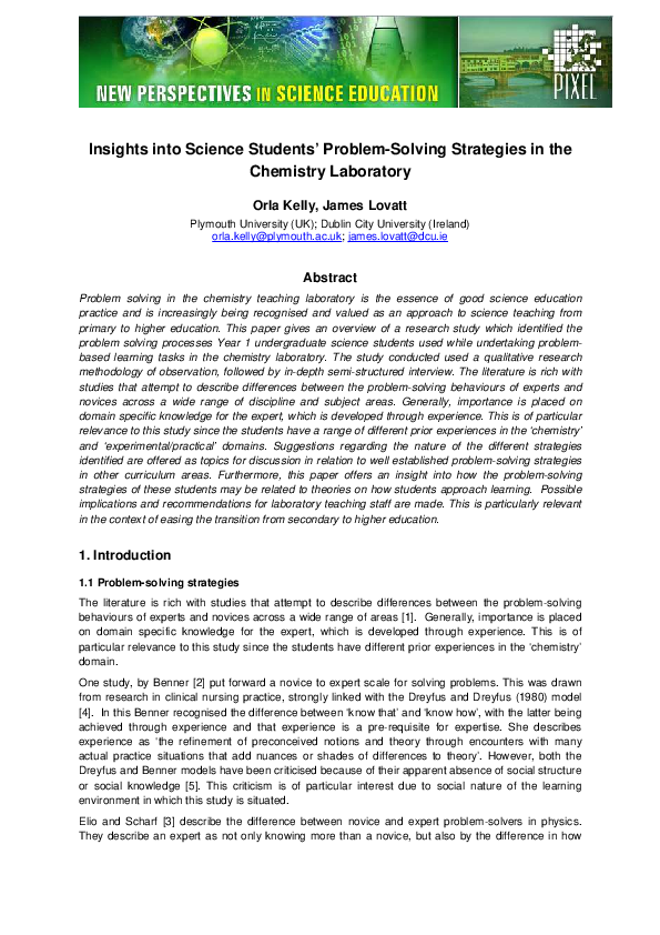 (PDF) Insights into Science Students’ Problem-Solving Strategies in the ...