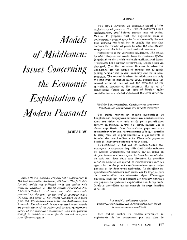 (PDF) Models of Middlemen: Some Issues Concerning the Economic ...