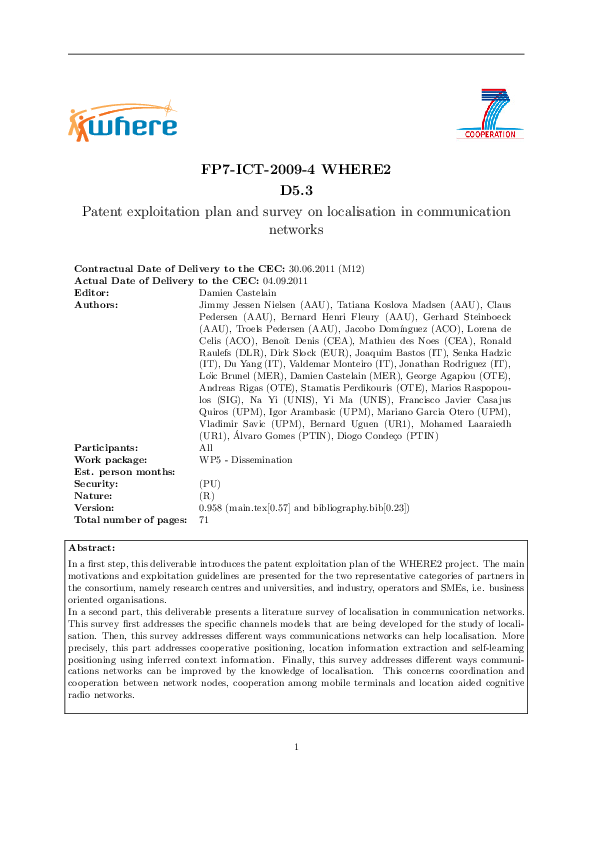 (PDF) FP7-ICT-2009-4 WHERE2 D5. 3